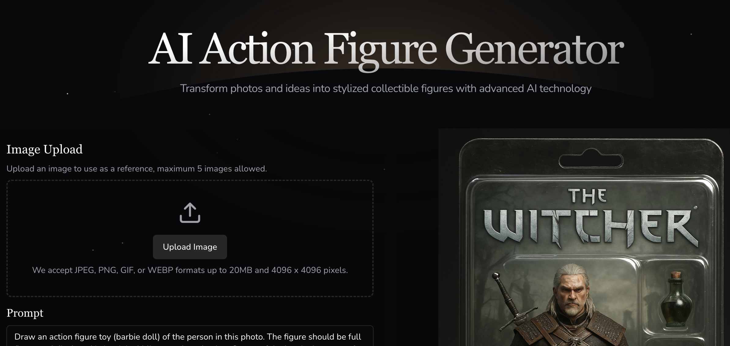 Generatore di Action Figure AI Online Gratuito